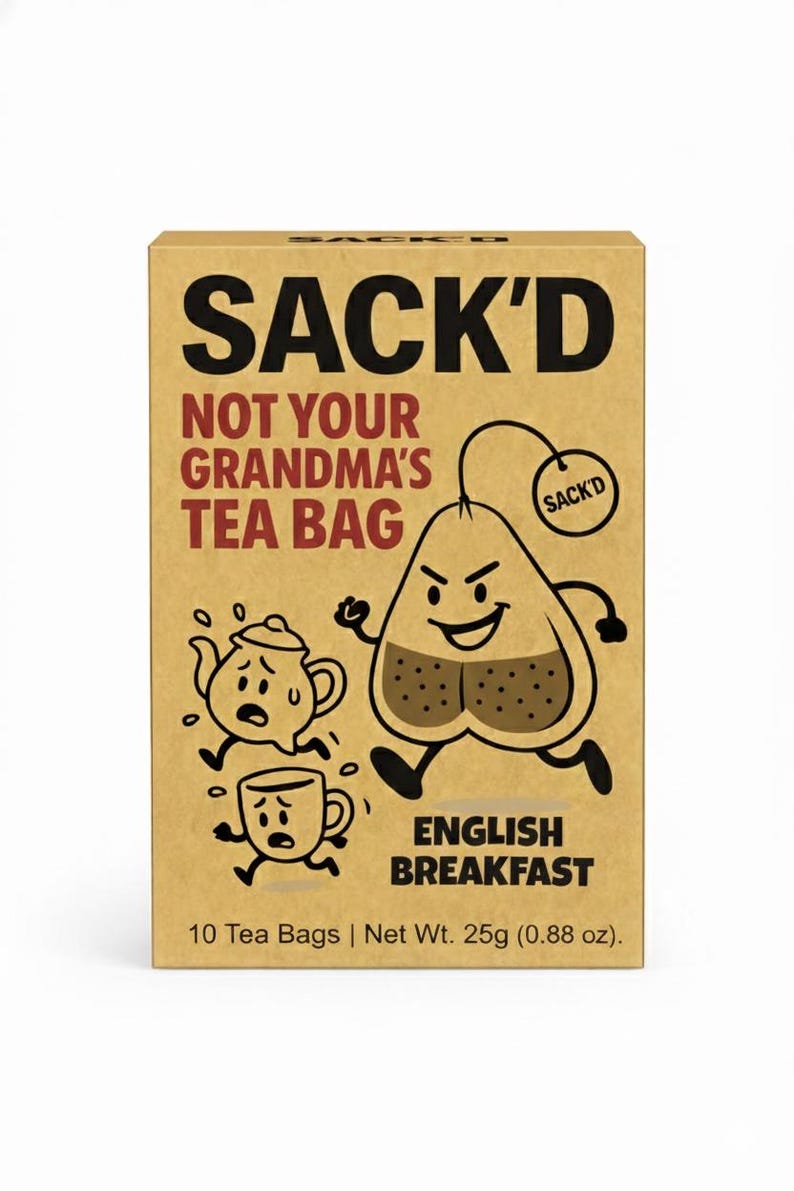 Funny English Breakfast Tea Gift, Sack Shaped Bags, Coworker Office ...