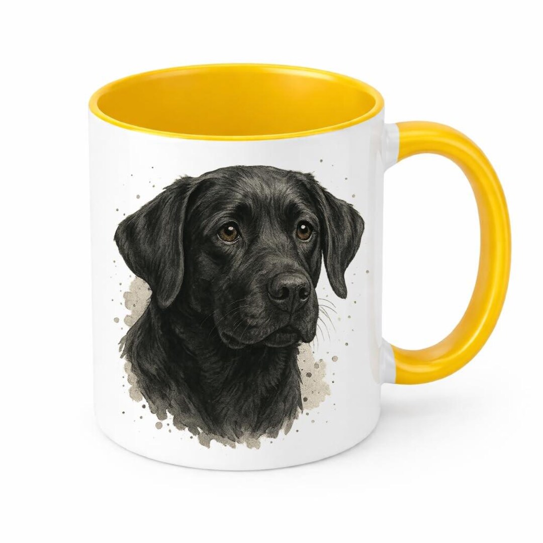Black Labrador Mug Brew Crew Gifts Ceramic 11oz Microwave Safe Cup ...