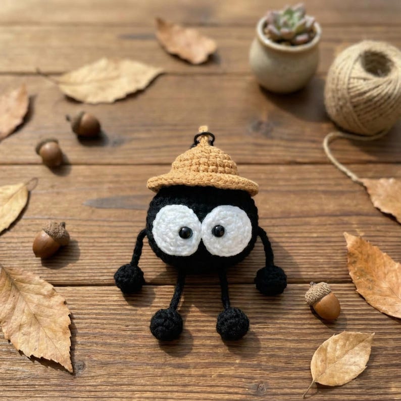 Crochet Soot Sprite Pattern : Amigurumi Coal Ball Charm (PDF Download ...