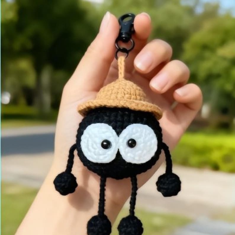 Crochet Soot Sprite Pattern : Amigurumi Coal Ball Charm (PDF Download ...