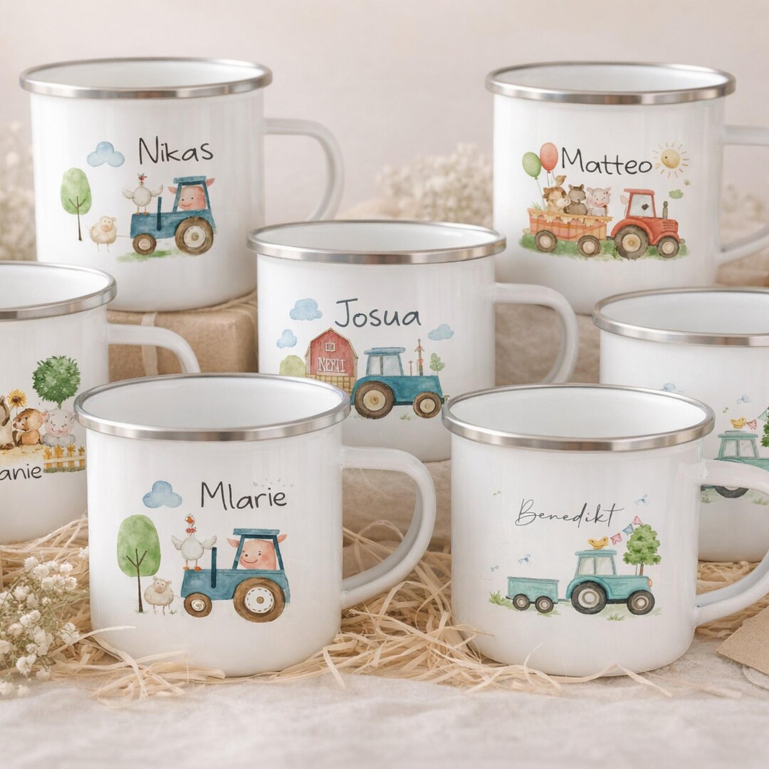 Personalized Tractor Mug : Farm Gift , Custom Name Farmhouse Cup - Etsy
