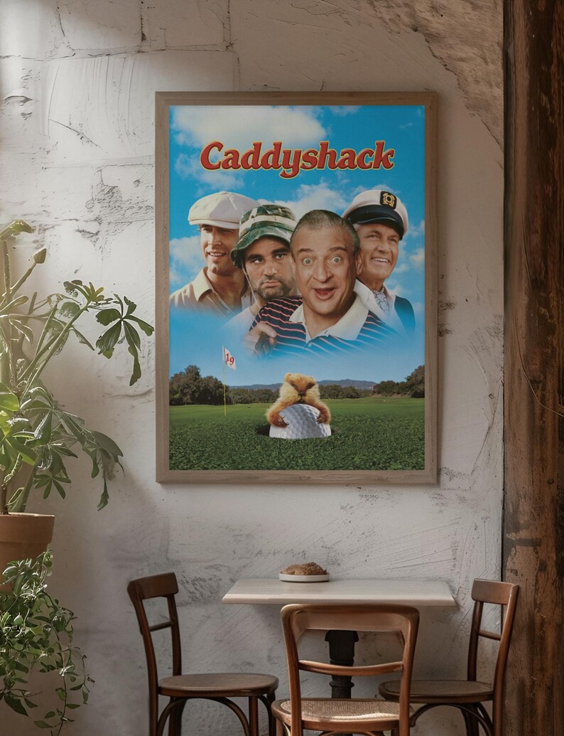 Caddyshack 1980 Poster | Classic Comedy Movie Wall Art | Vintage Golf ...