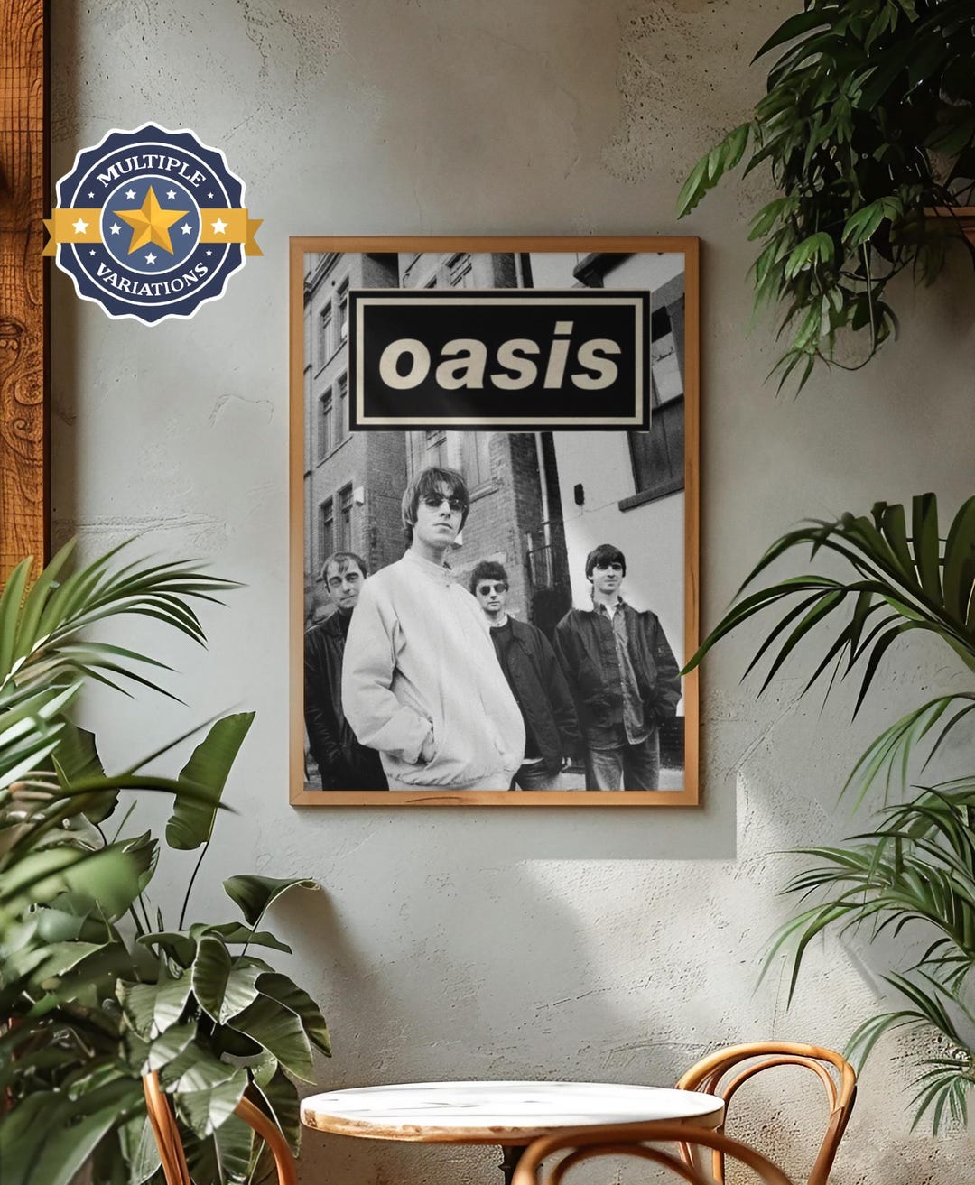 Oasis Poster | Britpop Band Wall Art | Rock Music Print | 90s Music ...