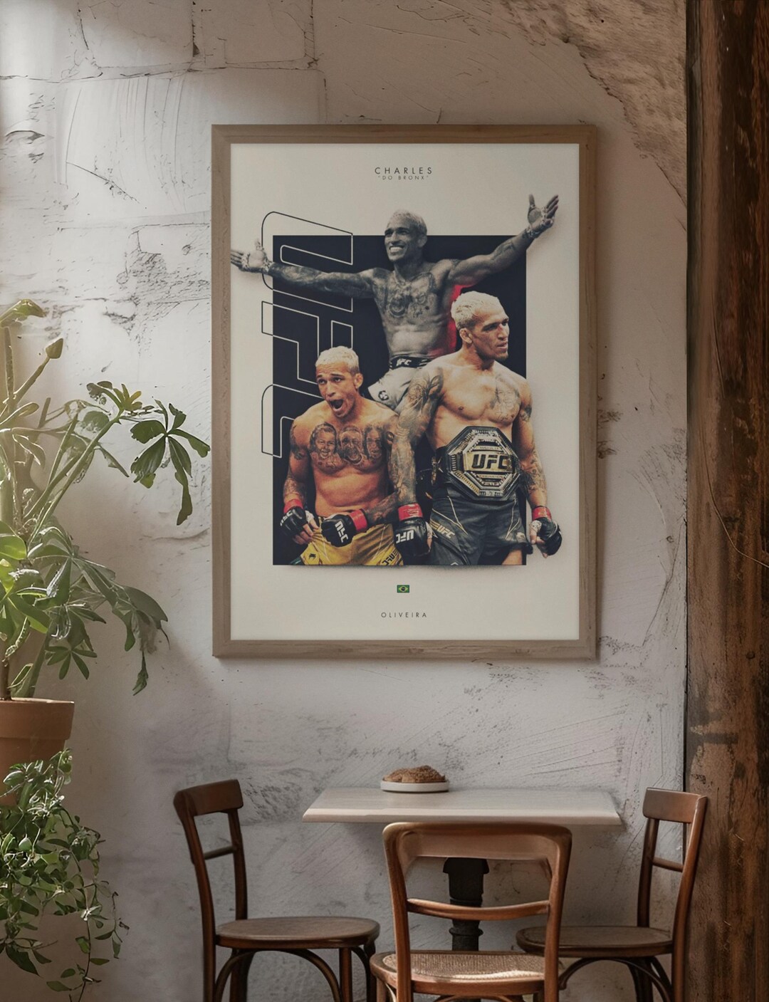 Charles Oliveira UFC Poster | MMA Champion Wall Art | Do Bronx Fight ...