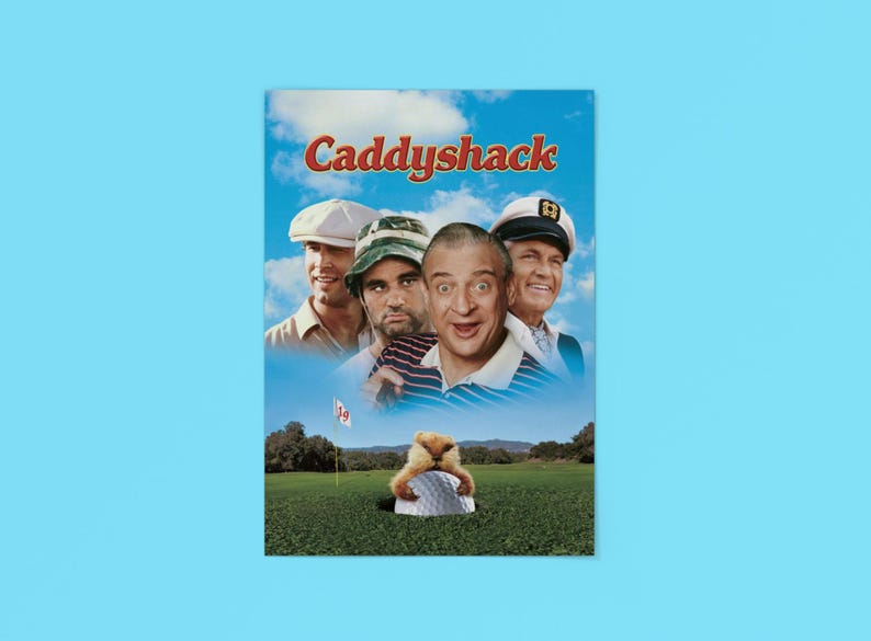 Caddyshack 1980 Poster | Classic Comedy Movie Wall Art | Vintage Golf ...