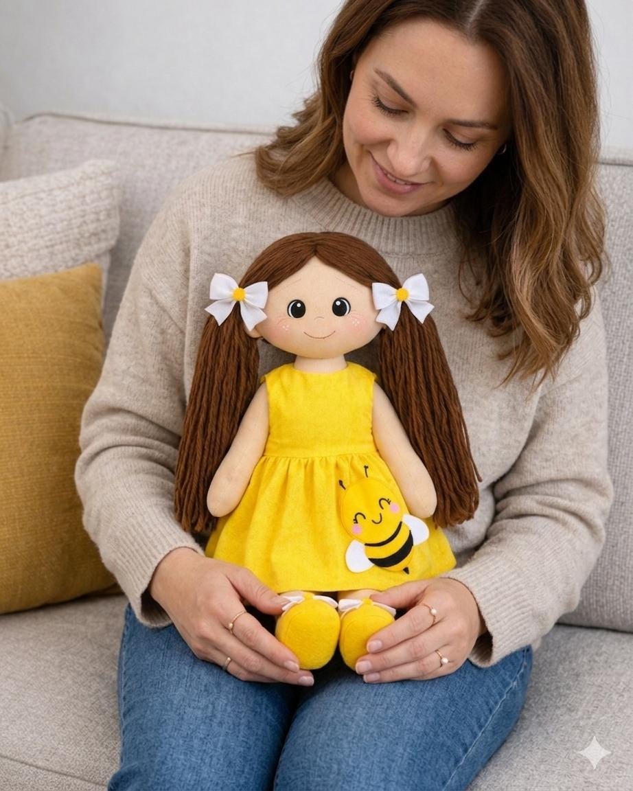 40 Cm Cloth Doll Pattern PDF + Detailed Tutorial, Doll Pattern With ...