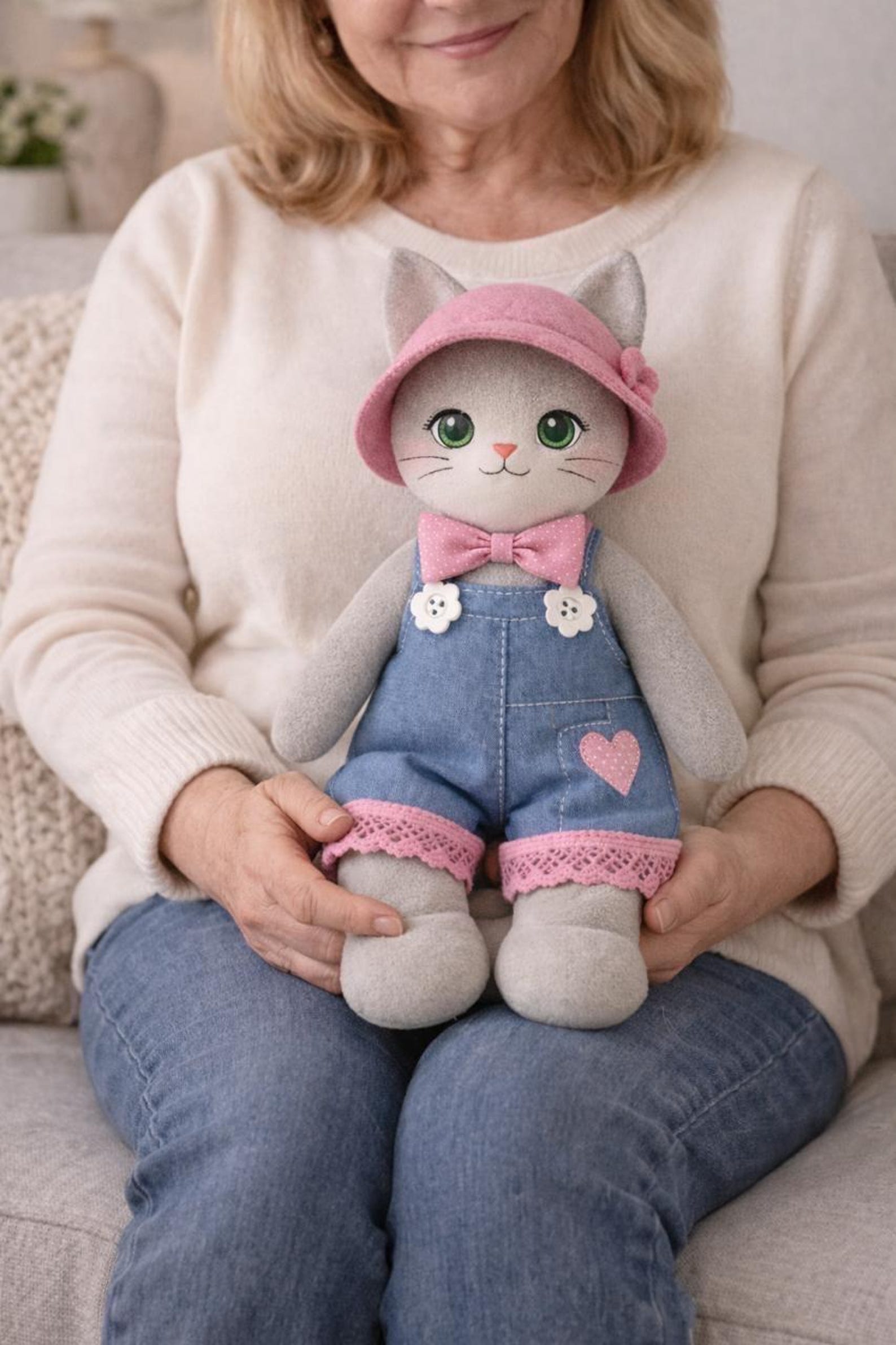 Cat Sewing Pattern PDF 40cm + Video Tutorial | Plush Kitty Pattern ...