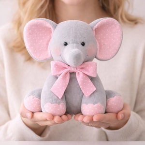 Elephant Sewing Pattern PDF 24 Cm – Stuffed Animal Plush Toy – Digital ...