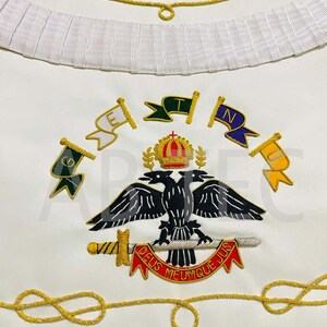 33rd Degree Scottish Rite Apron AASR – Masonic Round Apron for ...