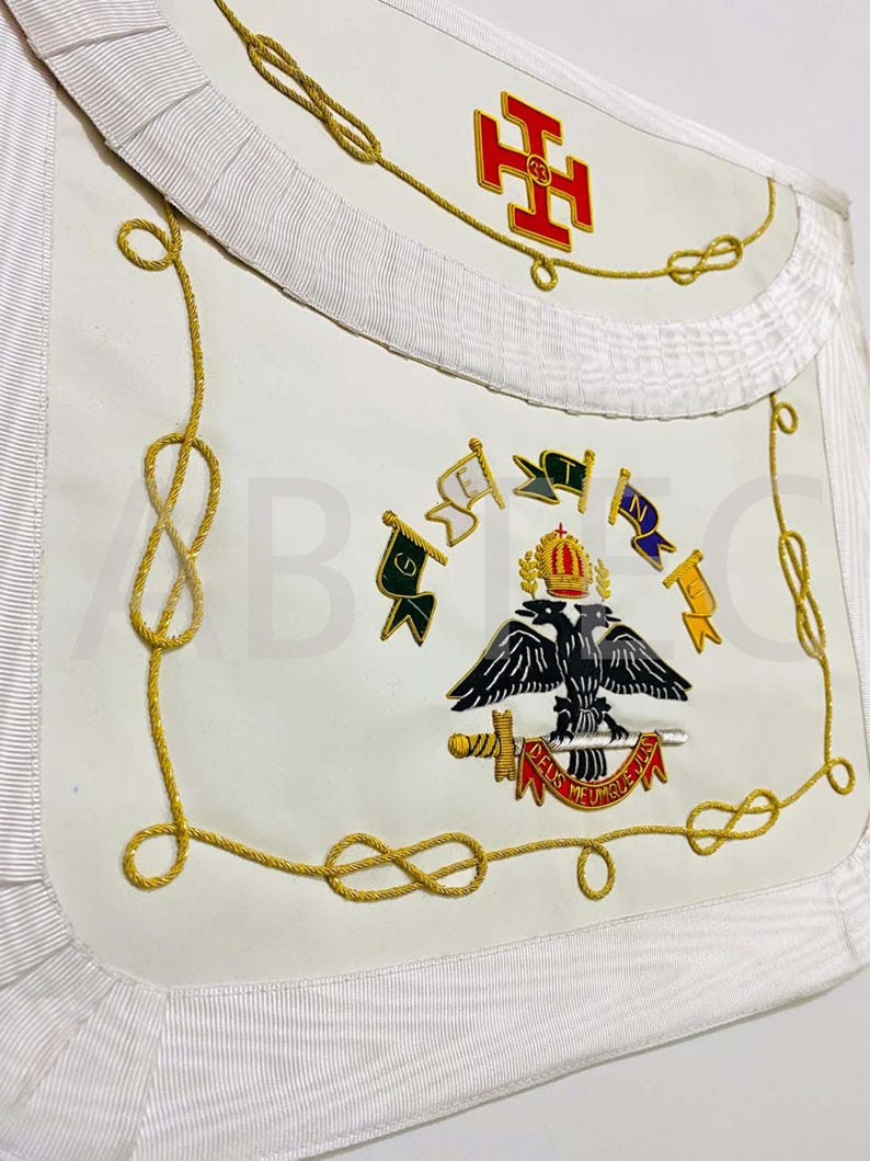33rd Degree Scottish Rite Apron AASR – Masonic Round Apron for ...