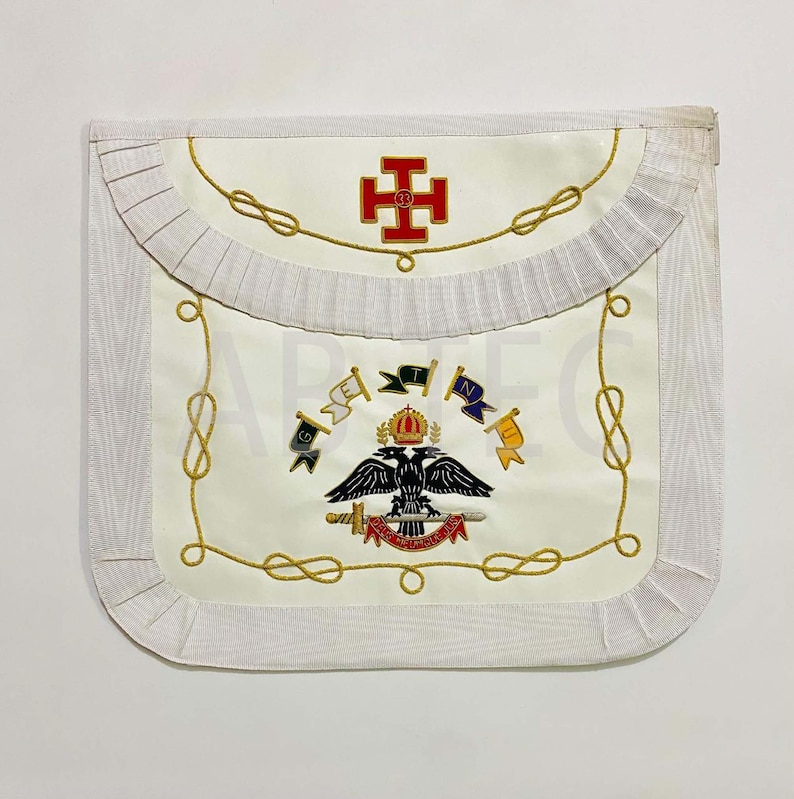 33rd Degree Scottish Rite Apron AASR – Masonic Round Apron for ...