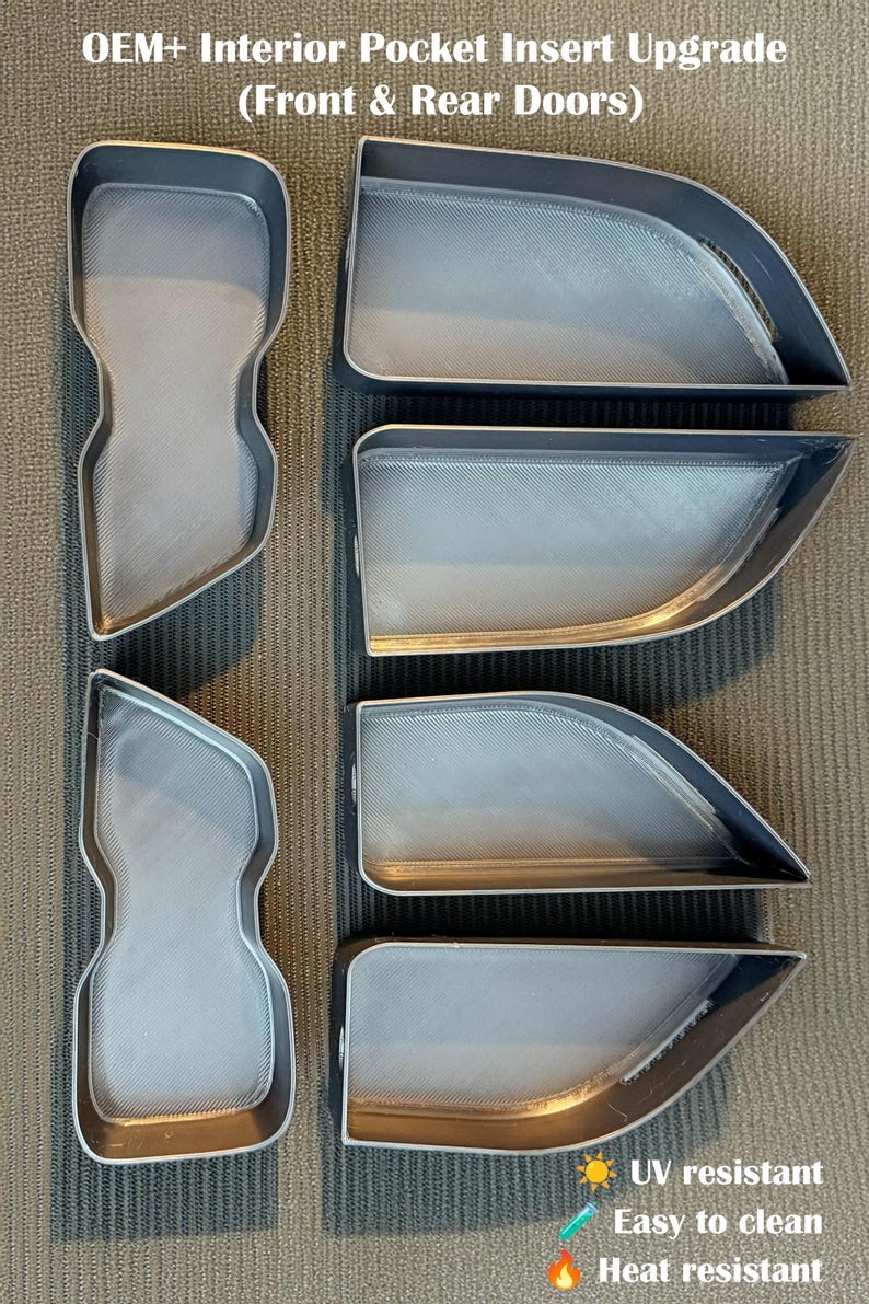 Toyota Grand Highlander OEM+ Door Storage Organizer Set – Front & Rear ...