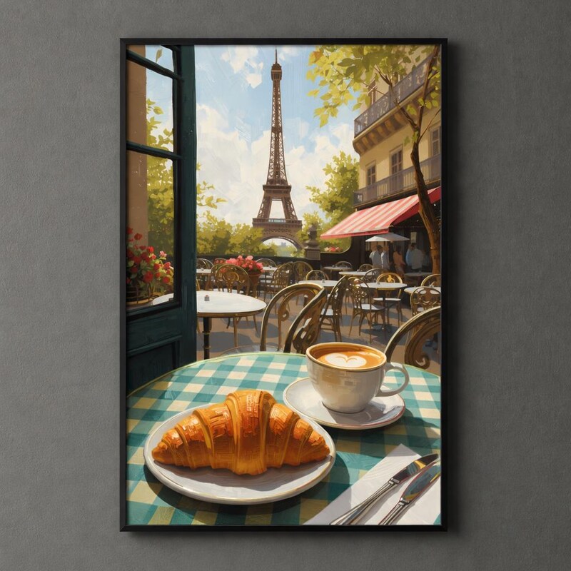 Cafe Scene Wall Art - Etsy