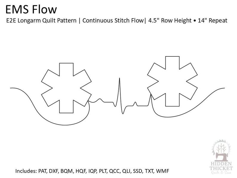 EMS Flow | E2E Pantograph Quilting Design | Longarm Digital Download ...