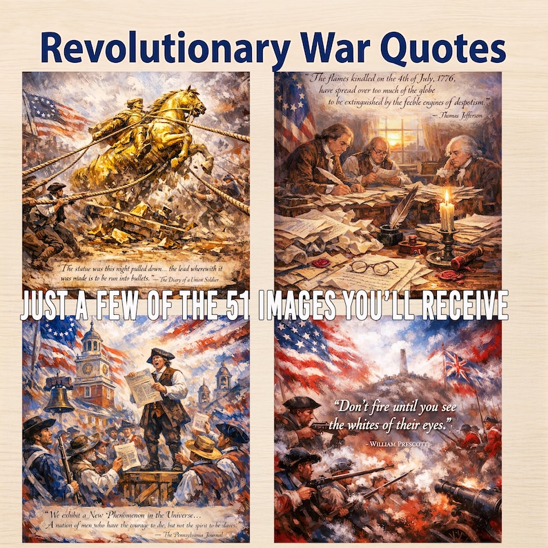 51 America 250th Anniversary Templates, 1776 Revolutionary War Quote ...