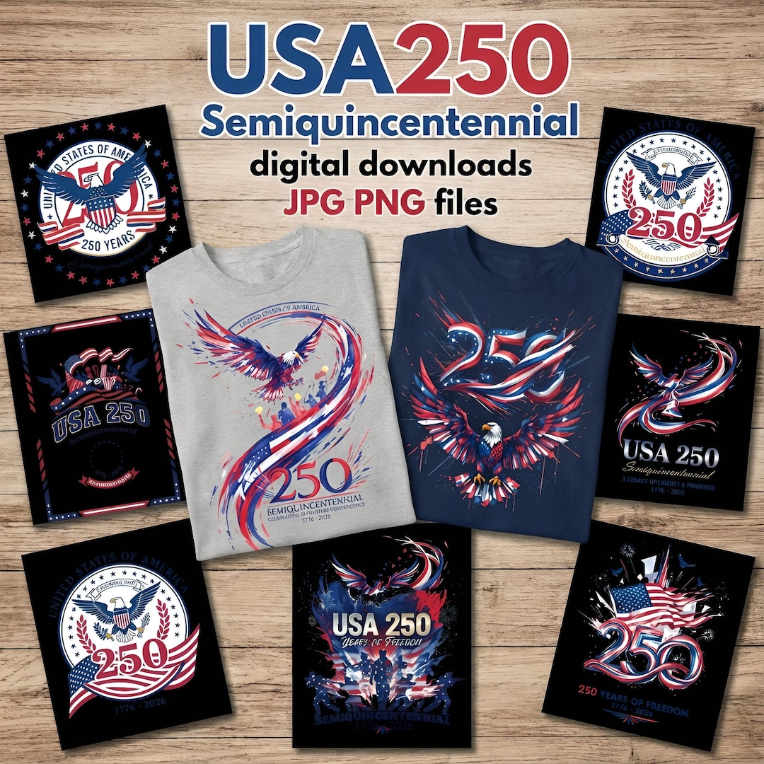 America 250th Anniversary PNG JPG, USA 250 Semiquincentennial Digital ...