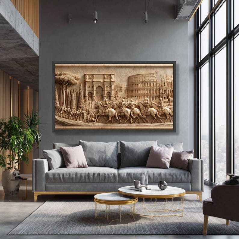 Roman Colosseum Canvas Print, Wall Art, Ancient Rome Architecture ...