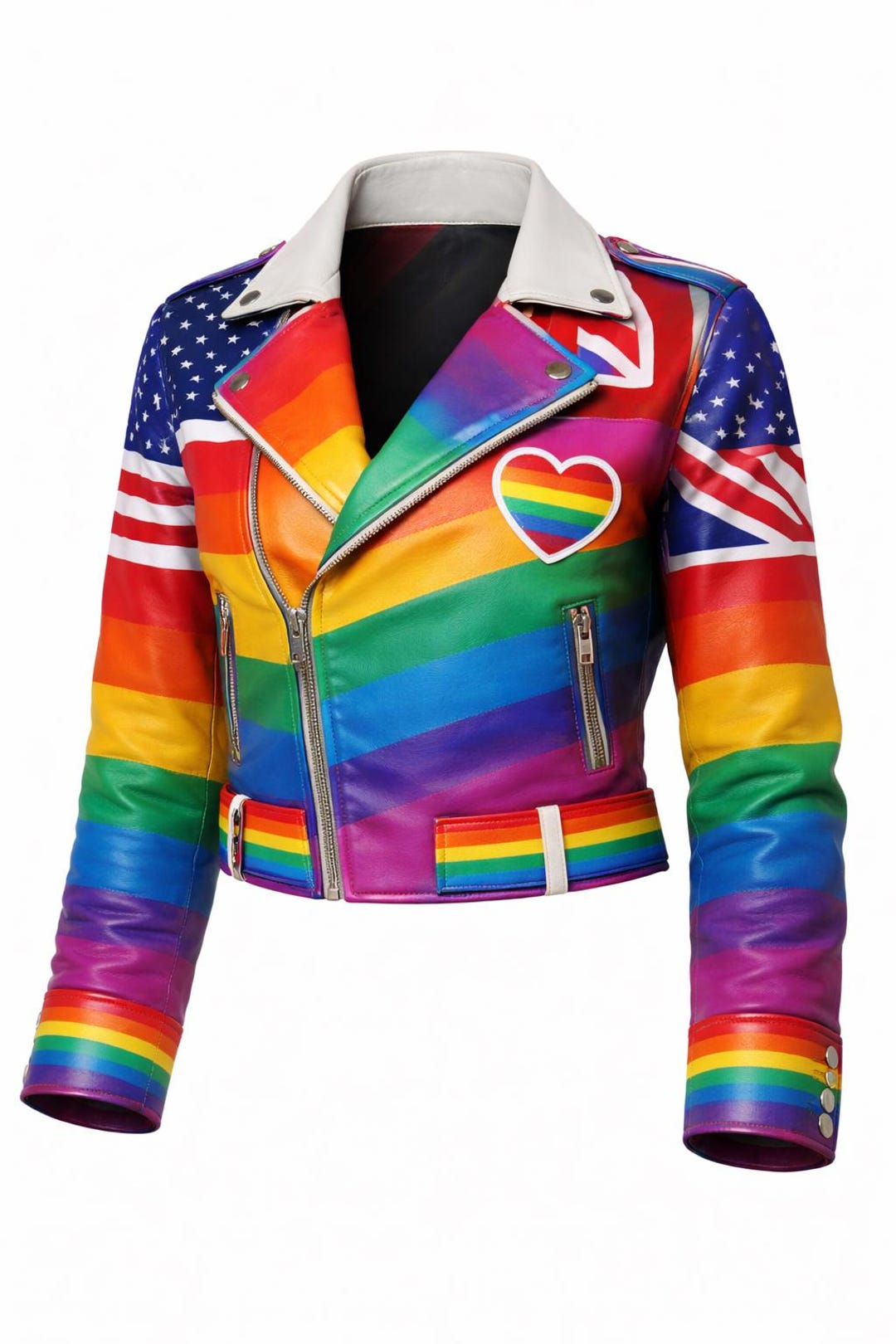 Rainbow Flag Leather Biker Jacket – LGBTQ Pride Fashion Coat - Etsy