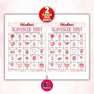 Valentines Day Scavenger Hunt Printable, Valentine's Day Game for Kids ...