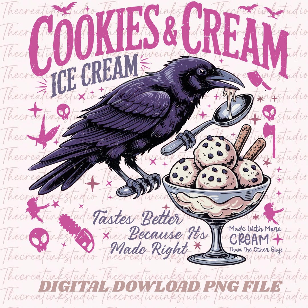 Cookies and Cream Bookish PNG: Fantasy Reader Design (digital Download ...