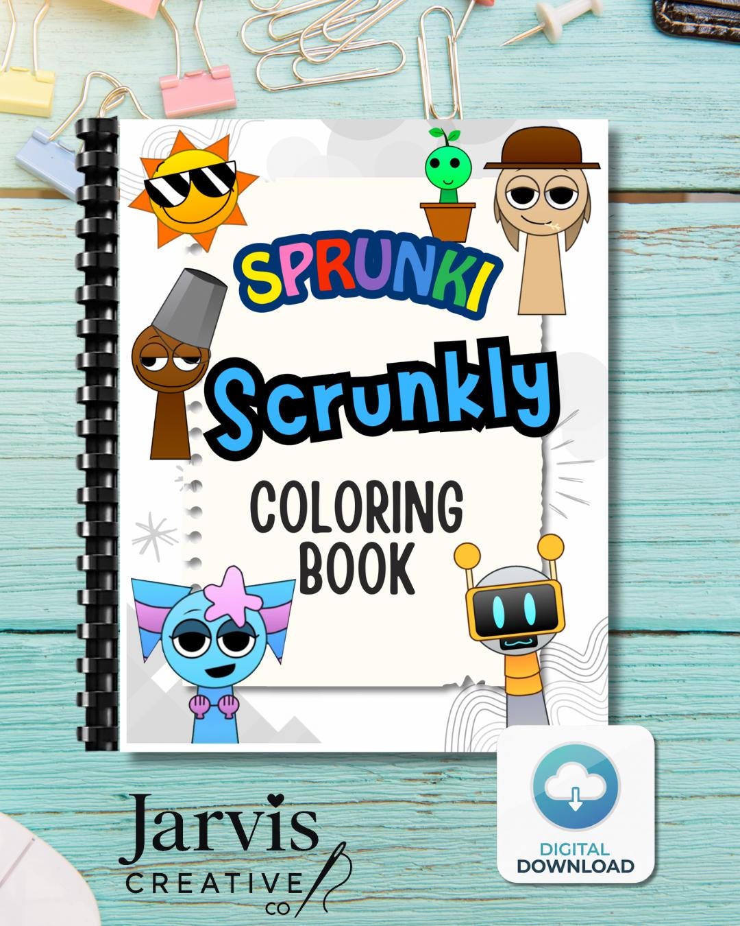Sprunki Scrunkly Coloring Book, Digital Download, Printable Kids ...