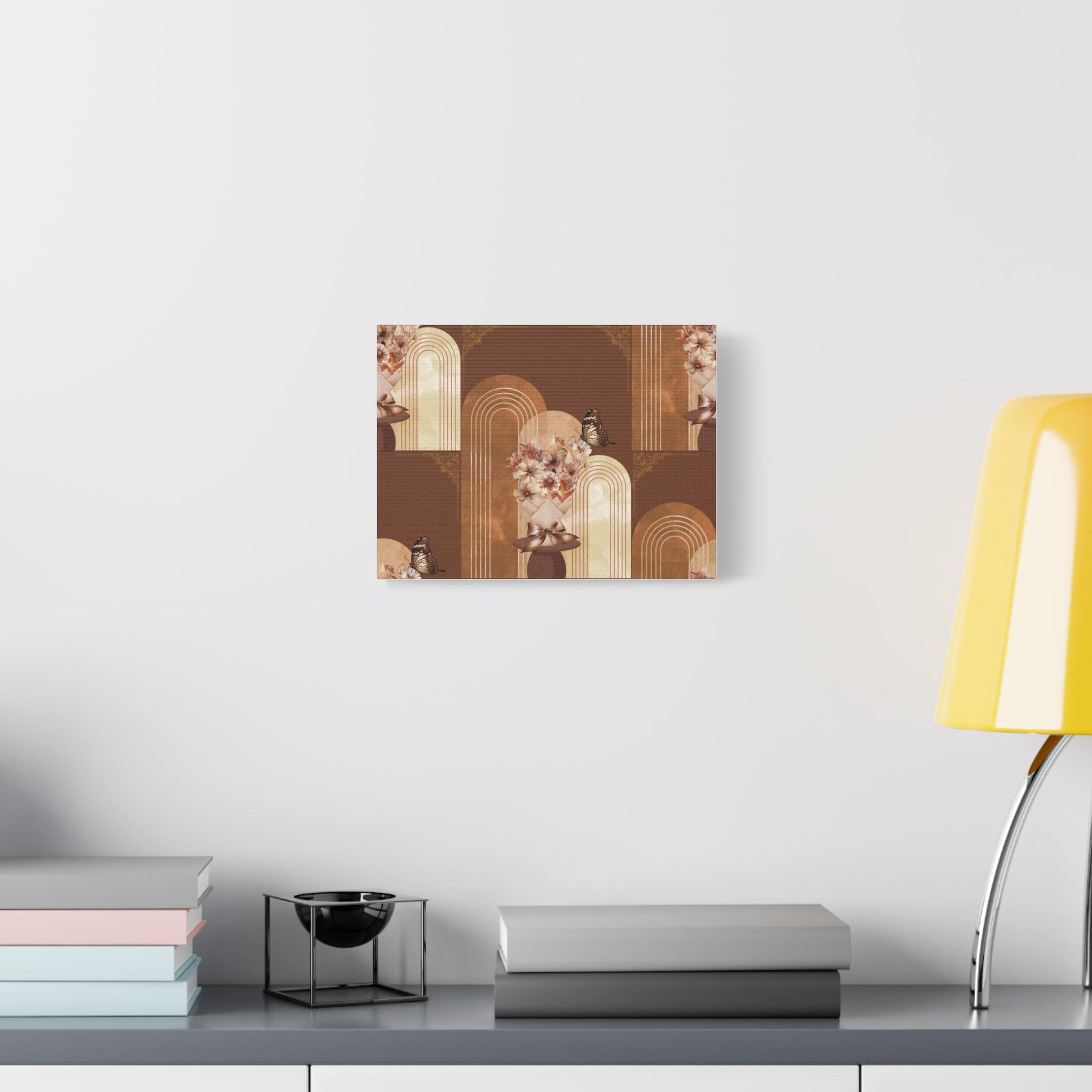 Art Deco Floral Arch Canvas Matte Stretched - Etsy