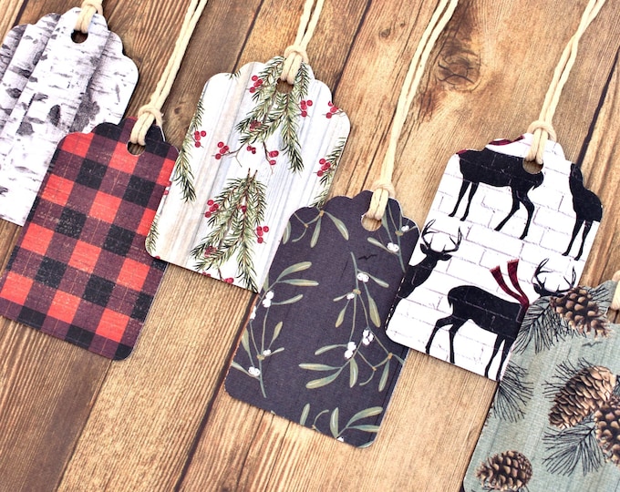 Rustic Christmas Gift Tags Handmade Christmas Tag Set - Etsy