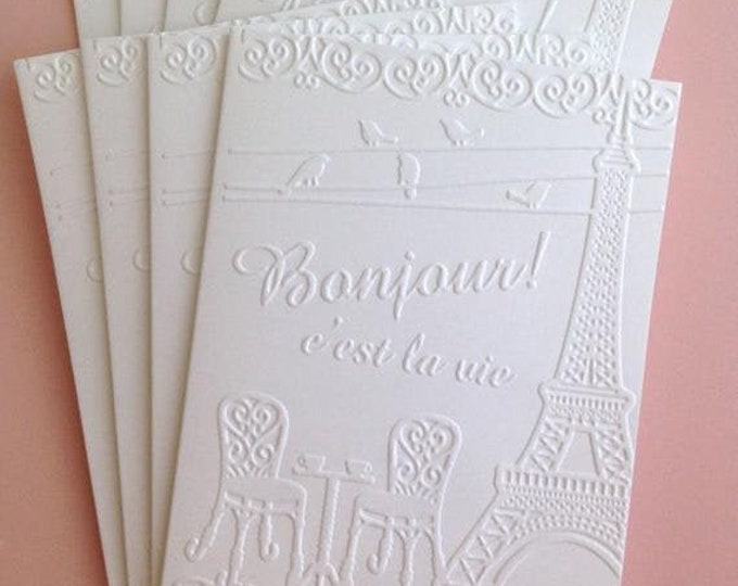 French Stationary Paris Cards Blank Greeting Cards White - Etsy