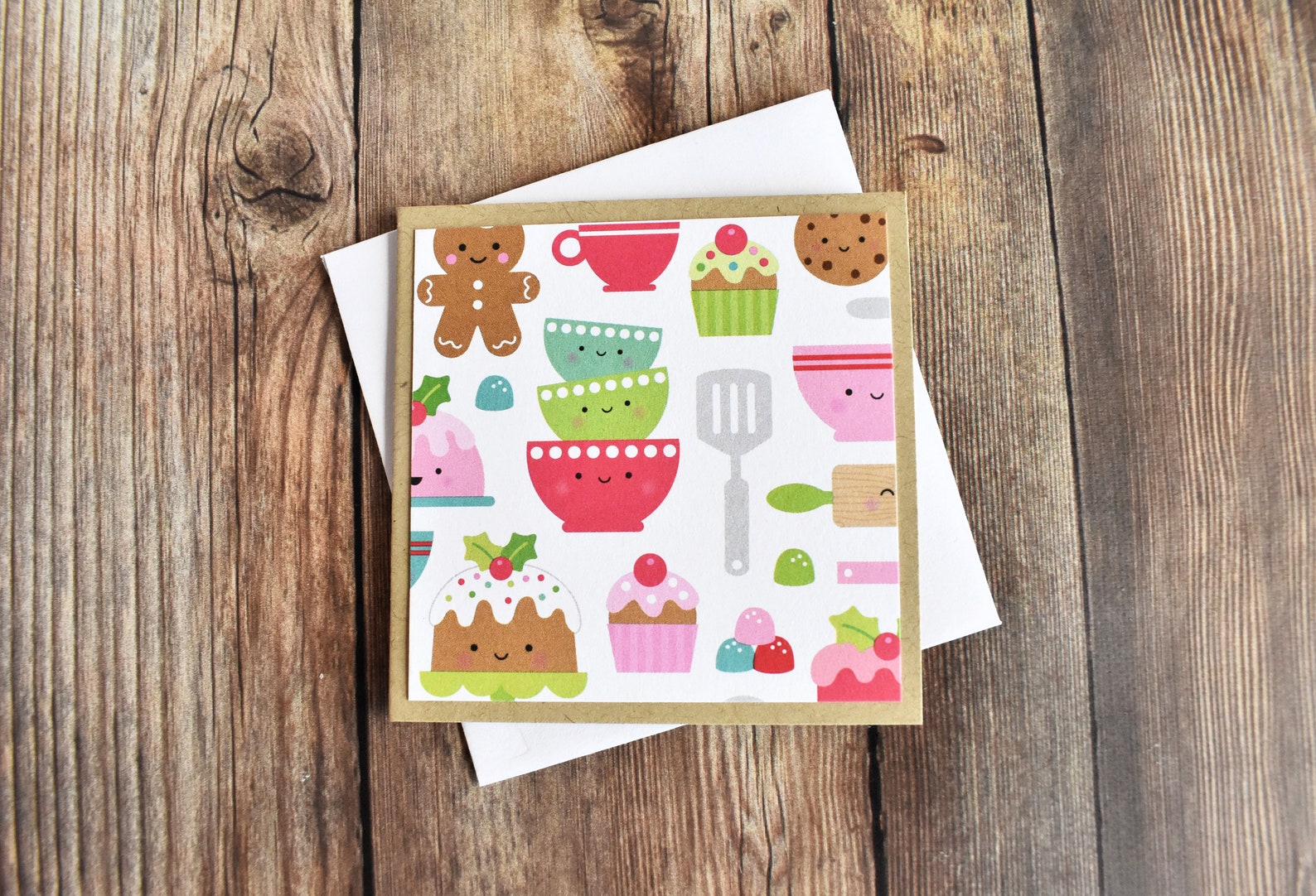 Mini Christmas Cards - Mini Holiday Cards - Tiny Gingerbread Christmas ...