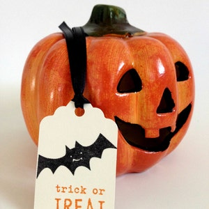 Bat Halloween Tags - Halloween Gift Tags - Trick or Treat Tags ...