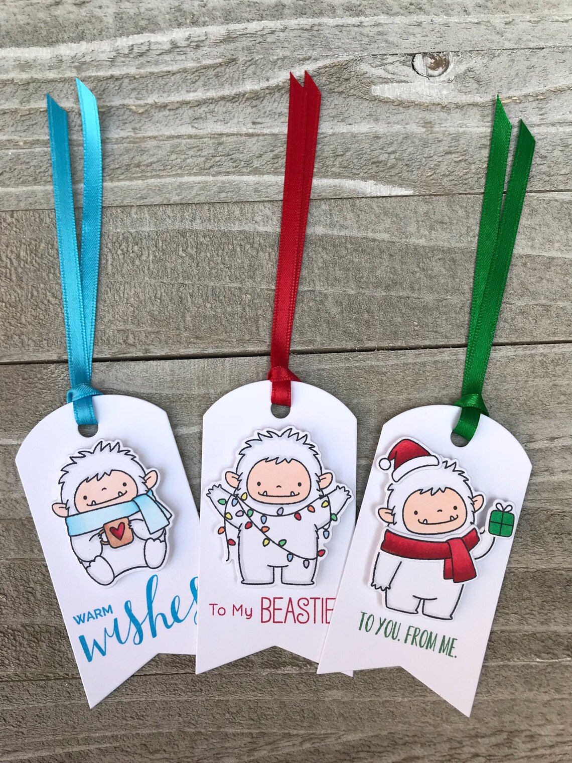 Handmade Christmas Tags Cute 3D Present Tags Handmade - Etsy