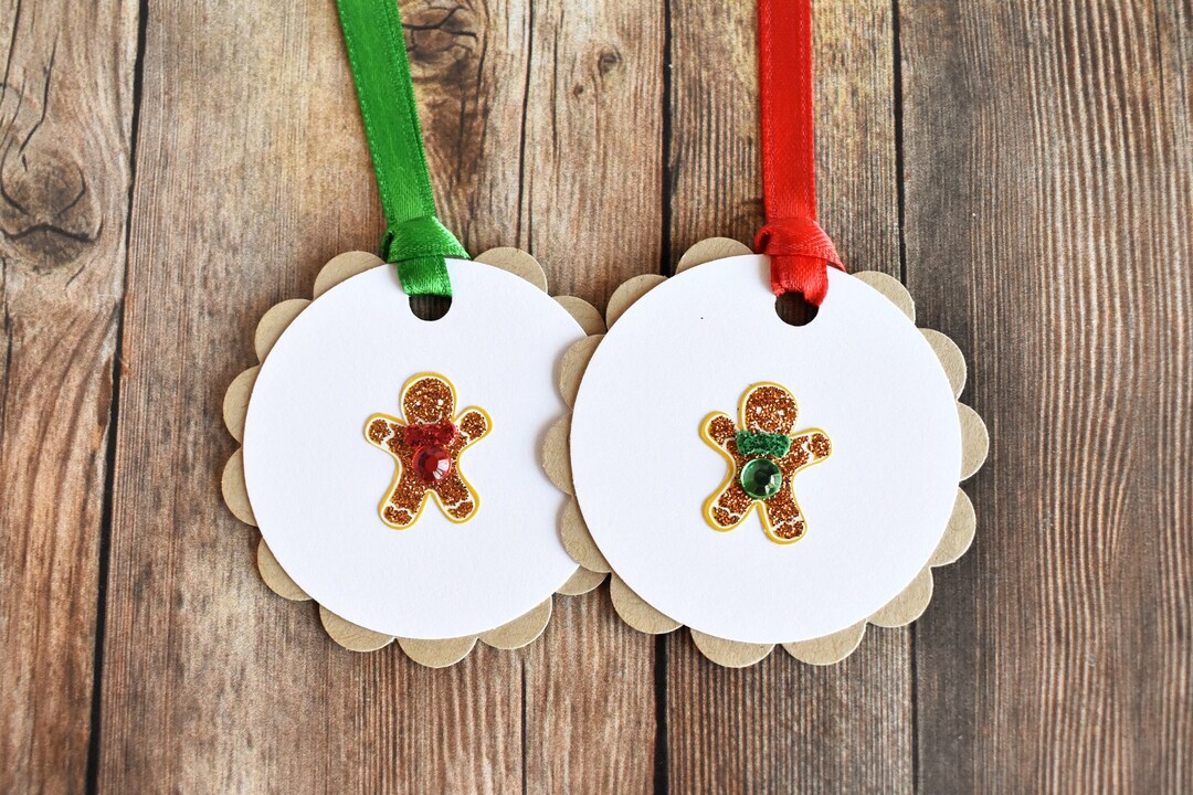 5 Gingerbread Man Christmas Gift Tags Kids Merry Christmas Teacher Tags ...