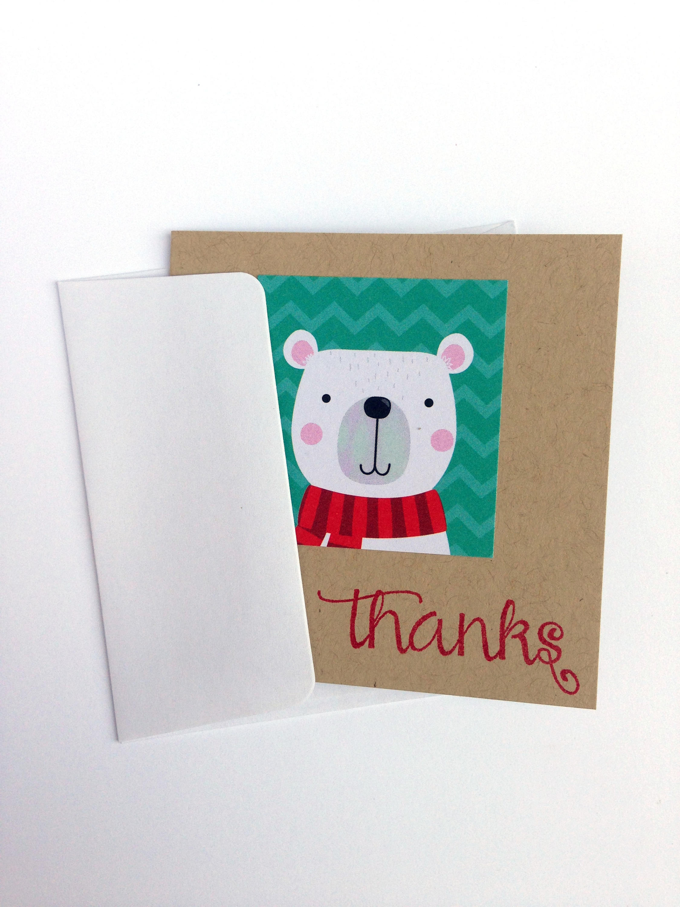 Mini Christmas Thank You Card Mini 3 X 3 Cards With Envelopes Mini ...