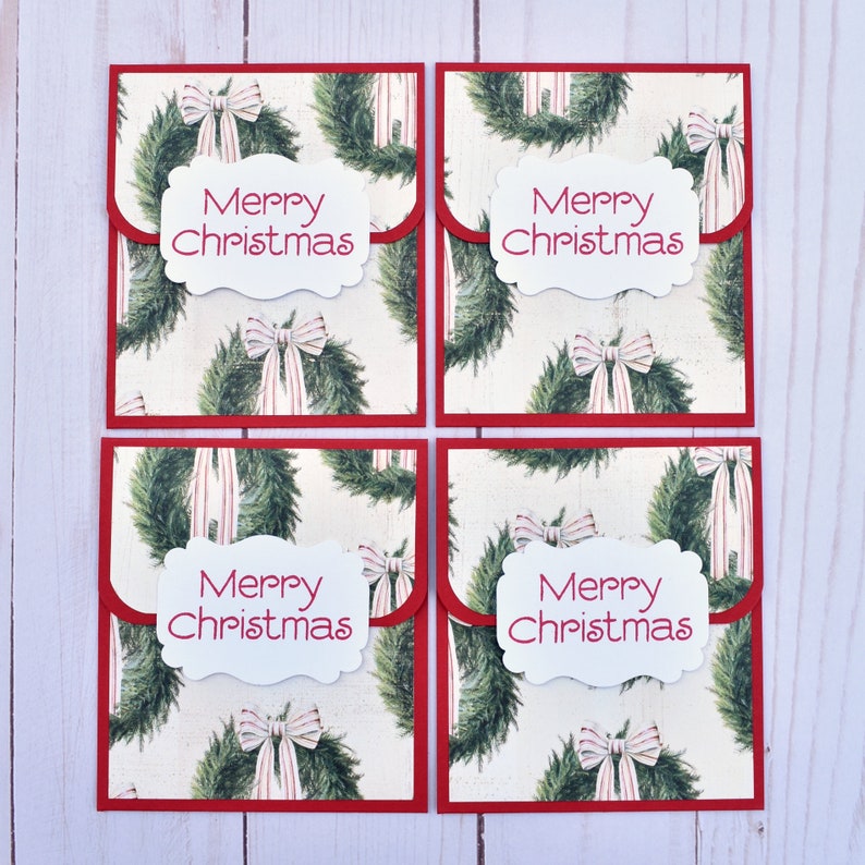Merry Christmas Gift Card Holders Christmas Gift Card - Etsy
