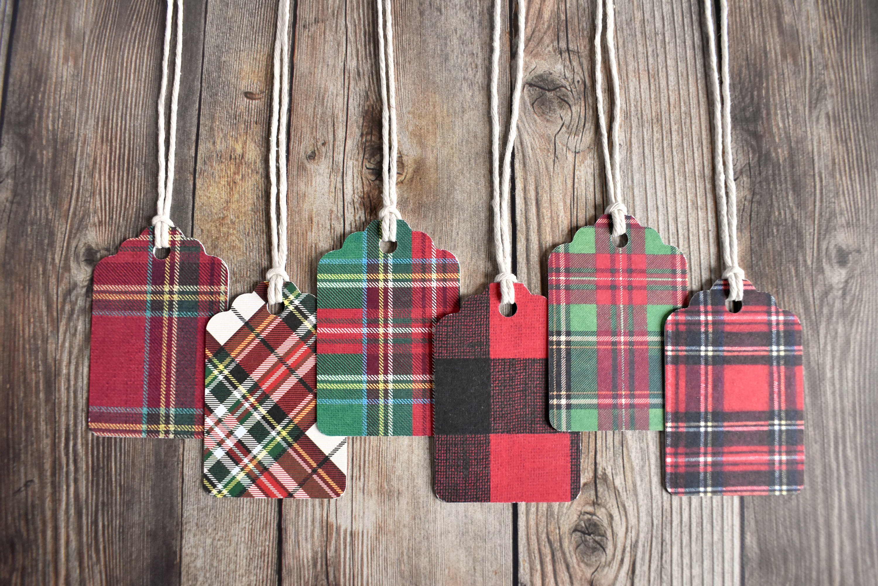 Buffalo Plaid Christmas Gift Tags Buffalo Check Christmas - Etsy