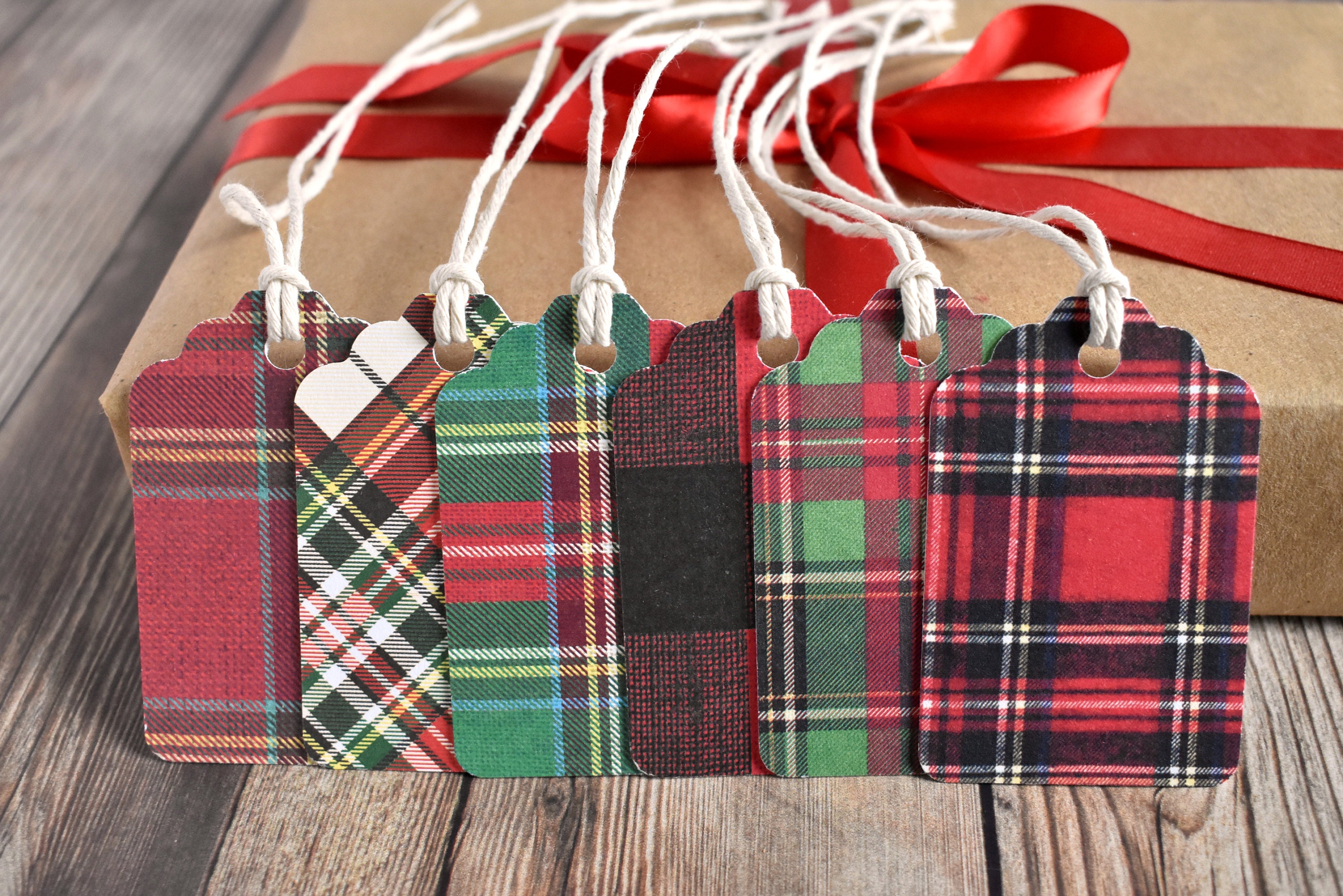 Buffalo Plaid Christmas Gift Tags Buffalo Check Christmas - Etsy