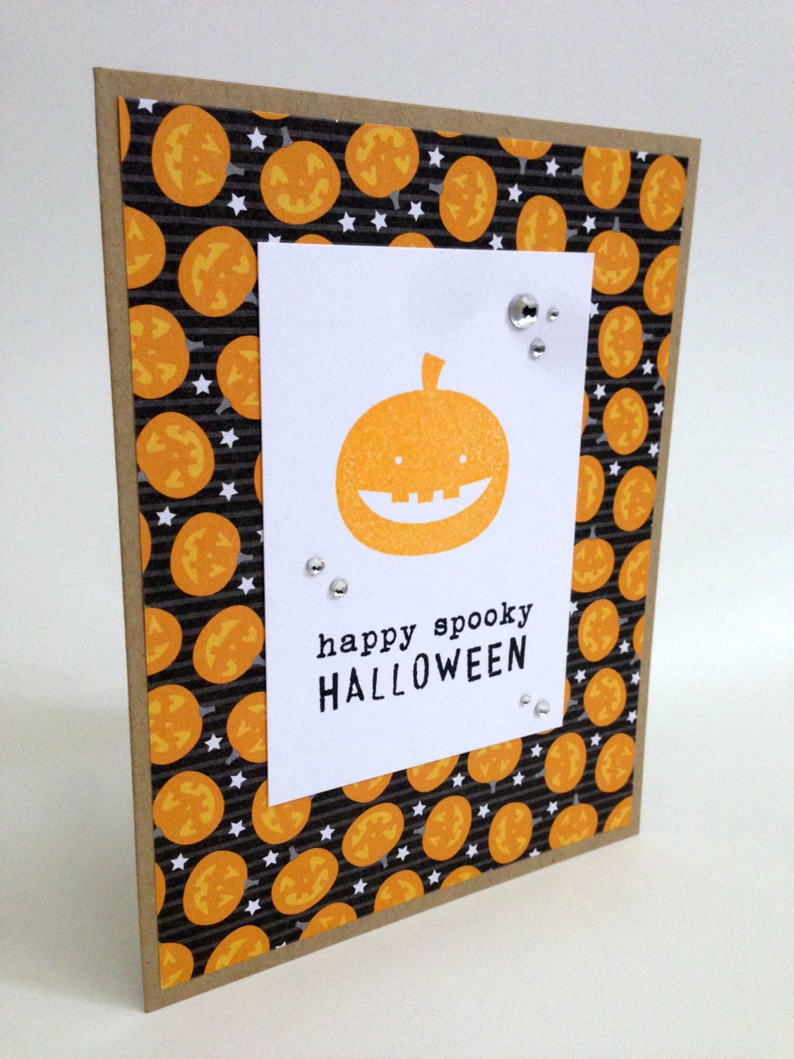 Halloween Card Set Happy Halloween Card Pumpkin Card - Etsy