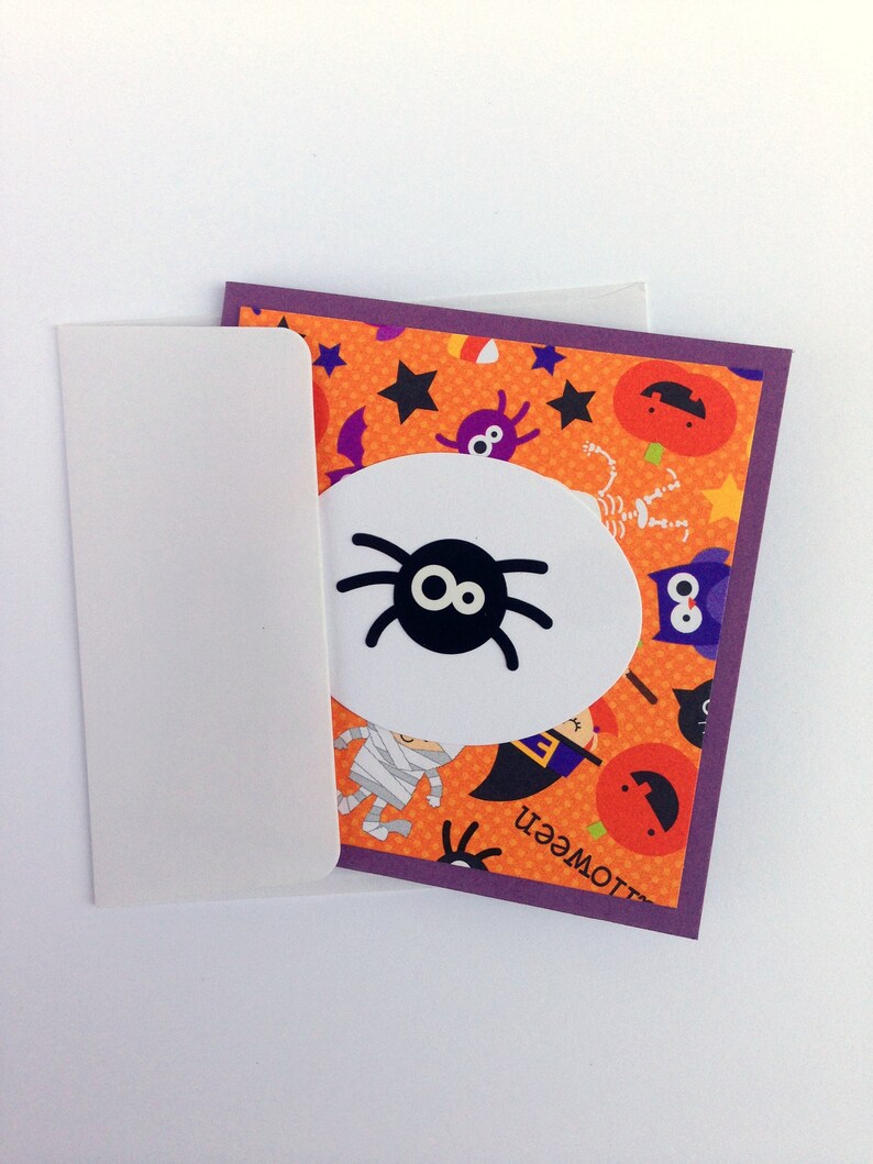 Mini Halloween Cards with Envelopes Set of 4 Miniature Happy | Etsy