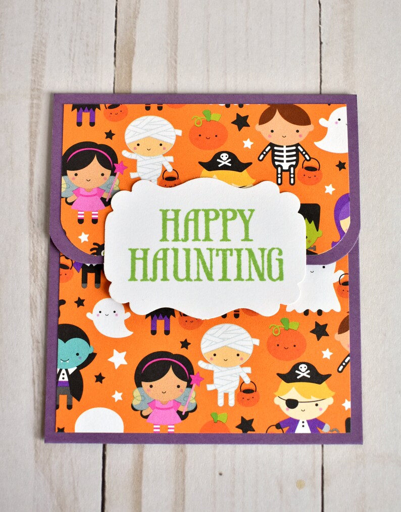Halloween Gift Card Holder Handmade Paper Halloween Money Card ...