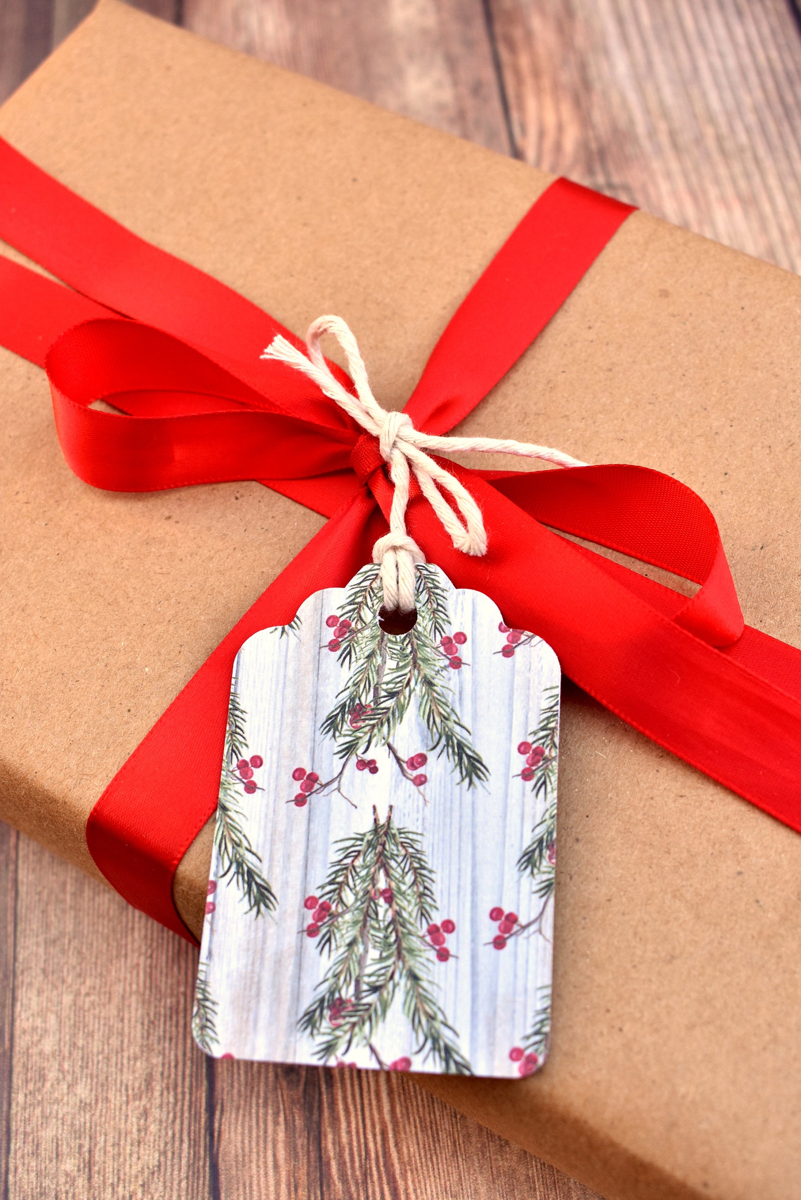 Rustic Christmas Gift Tags - Handmade Christmas Tag Set - Rustic ...