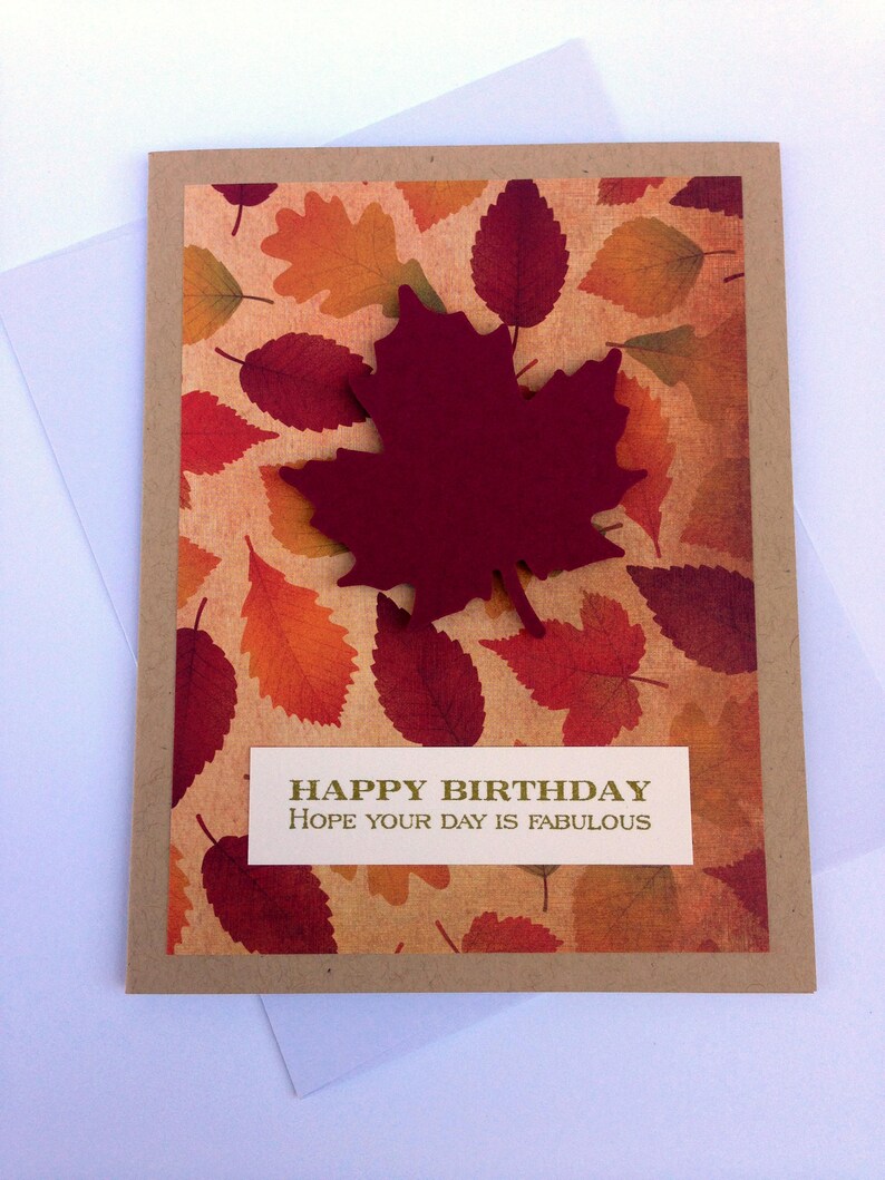 Fall Birthday Card Birthday Card for Mom Happy Birthday | Etsy