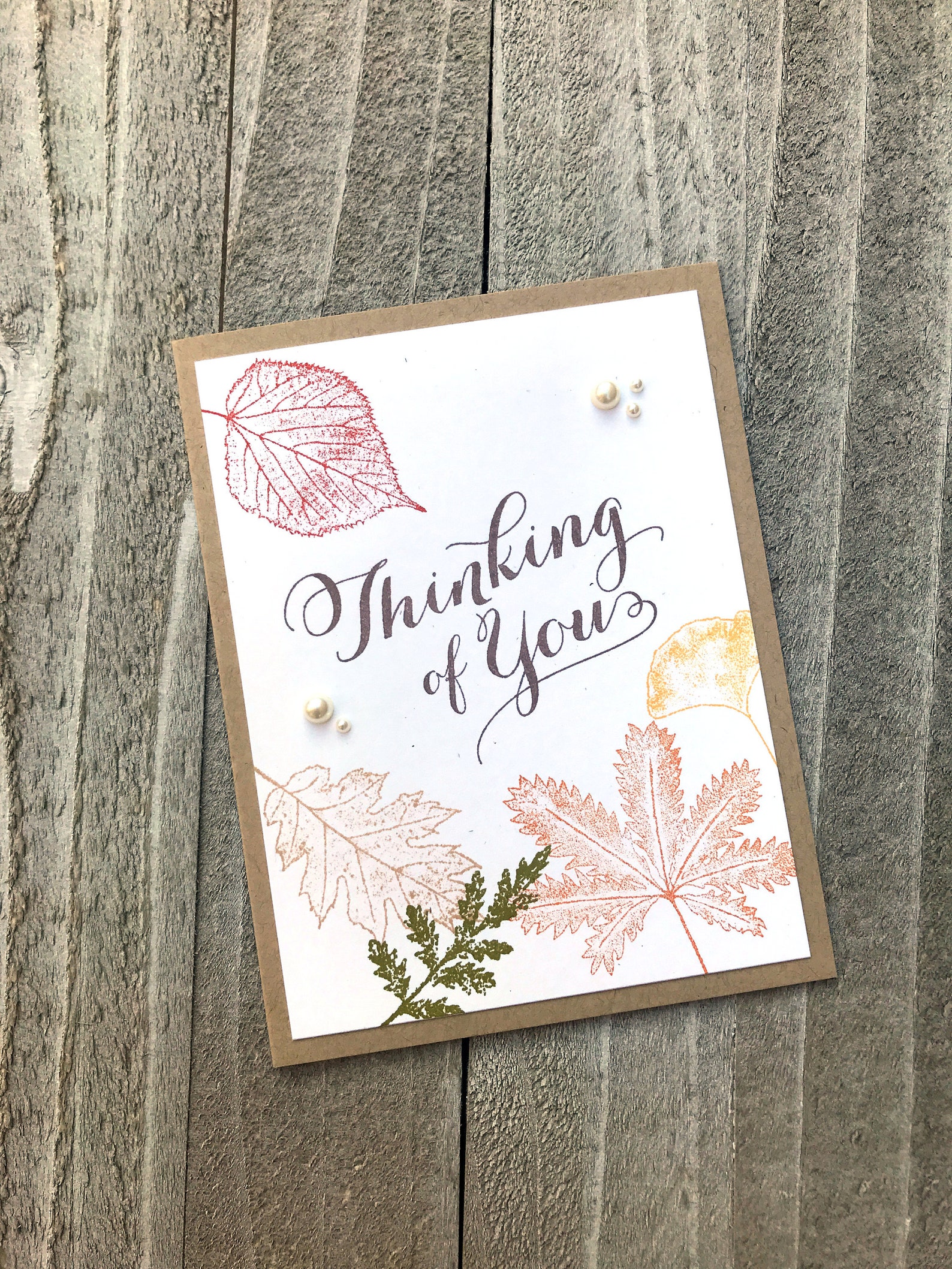 Fall Thinking of You Card - Autumn Card - Fall Leaves Card - Fall Hello ...