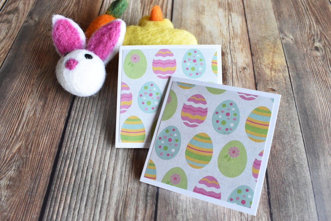 Mini Easter Note Cards Easter Bunny Cards Easter Basket Gifts for Kids ...