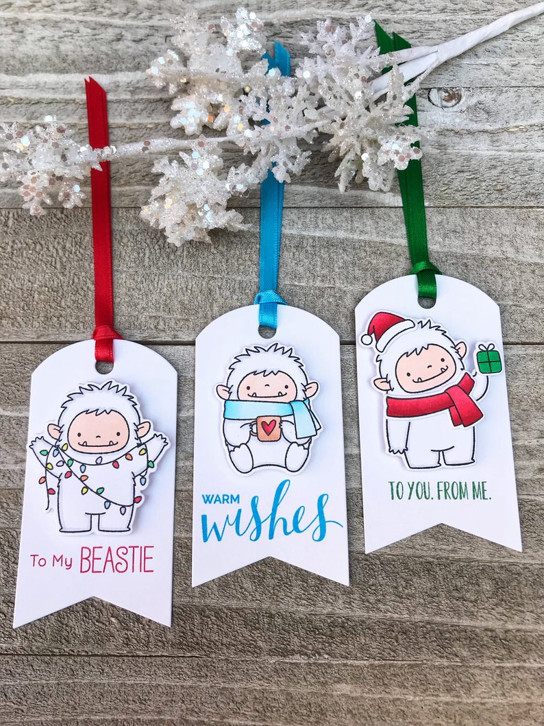 Handmade Christmas Tags Cute 3D Present Tags Handmade - Etsy
