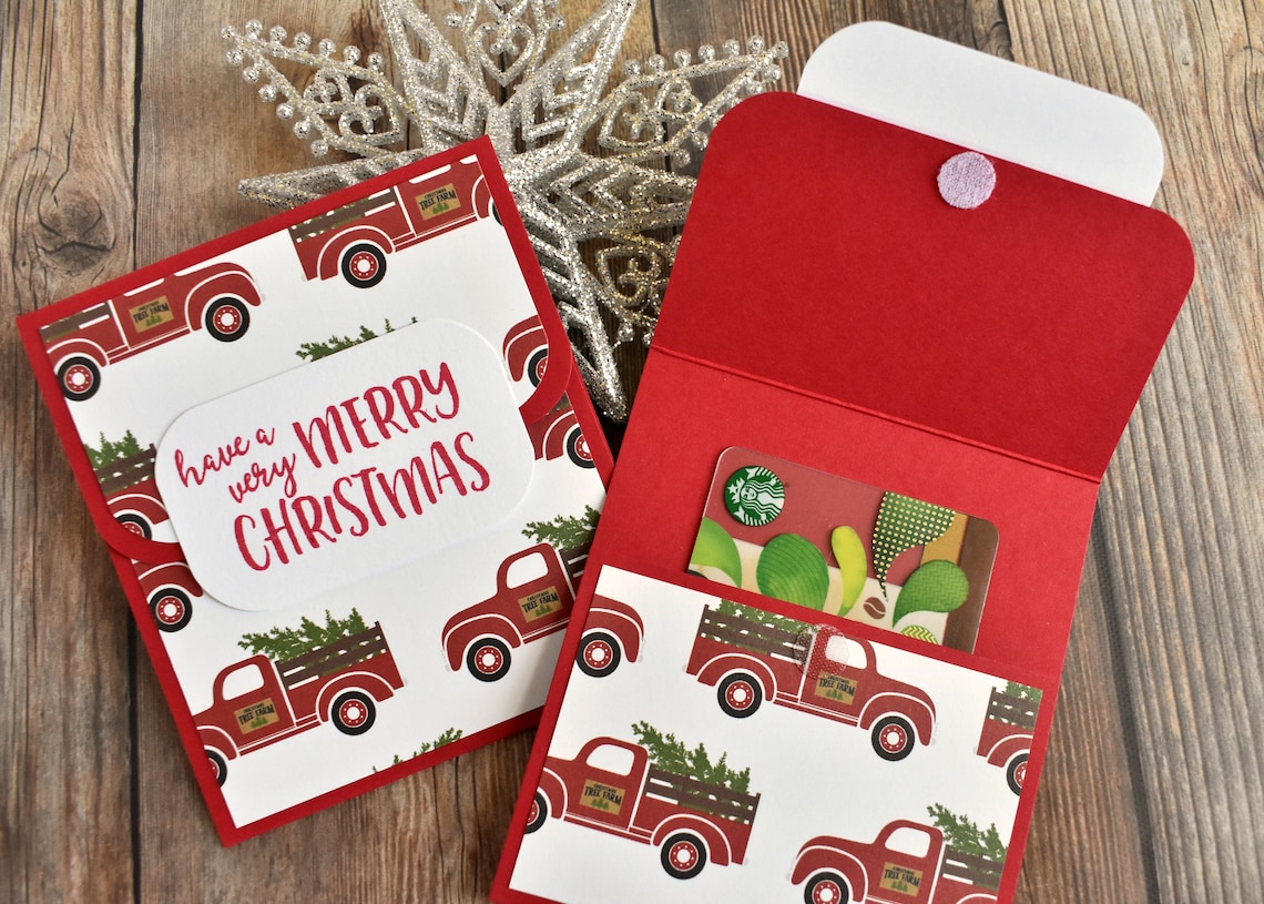 Christmas Gift Card Holder Set - Christmas Money Holder - Holiday Gift ...