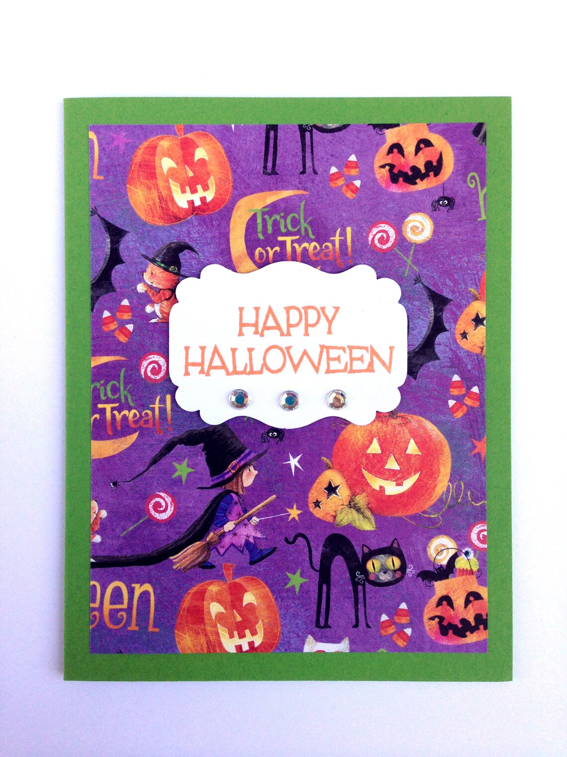 Halloween Cards for Kids Happy Halloween Cards Handmade Witch Pumpkin ...