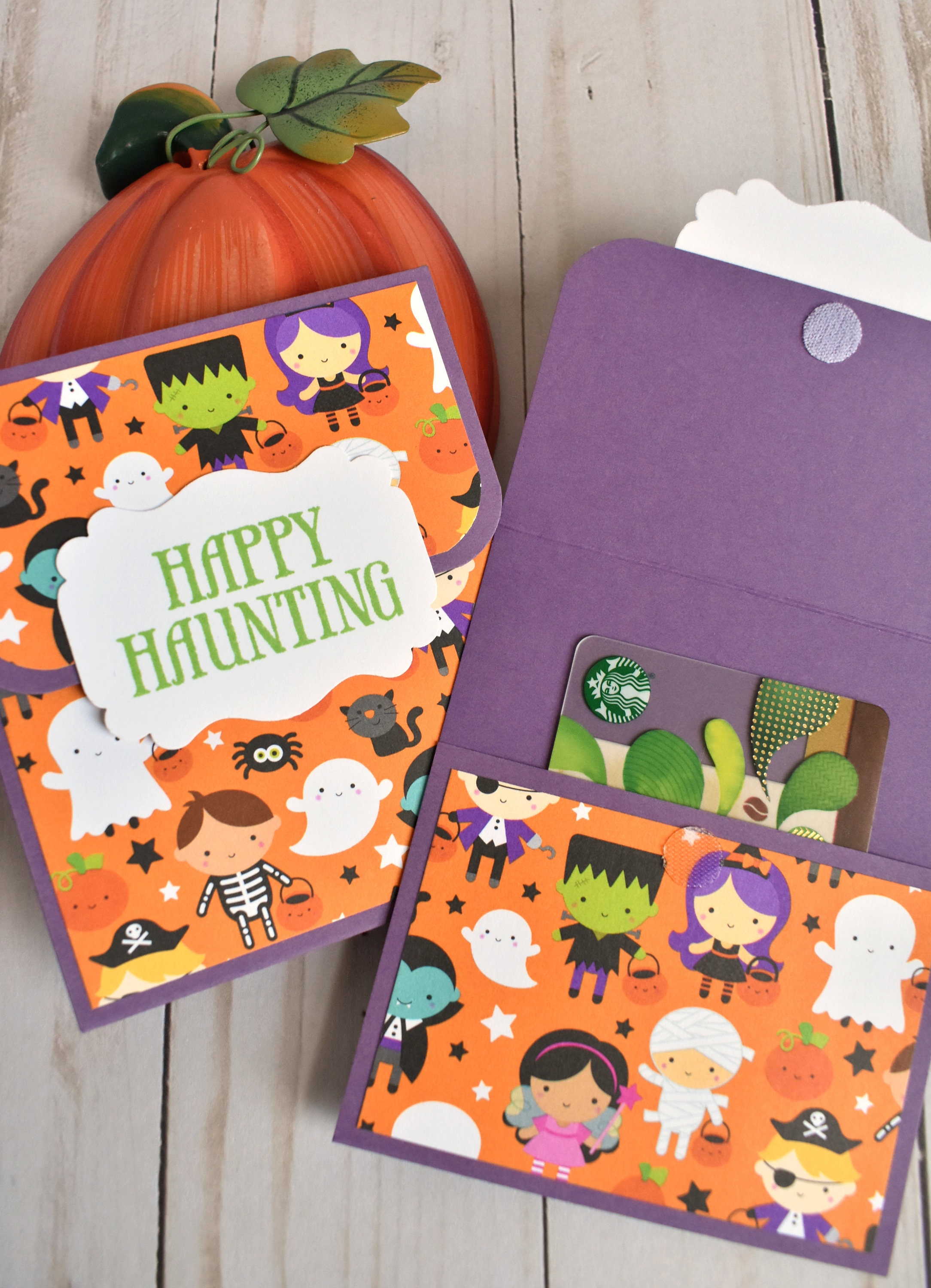 Halloween Gift Card Holder Handmade Paper Halloween Money Card ...