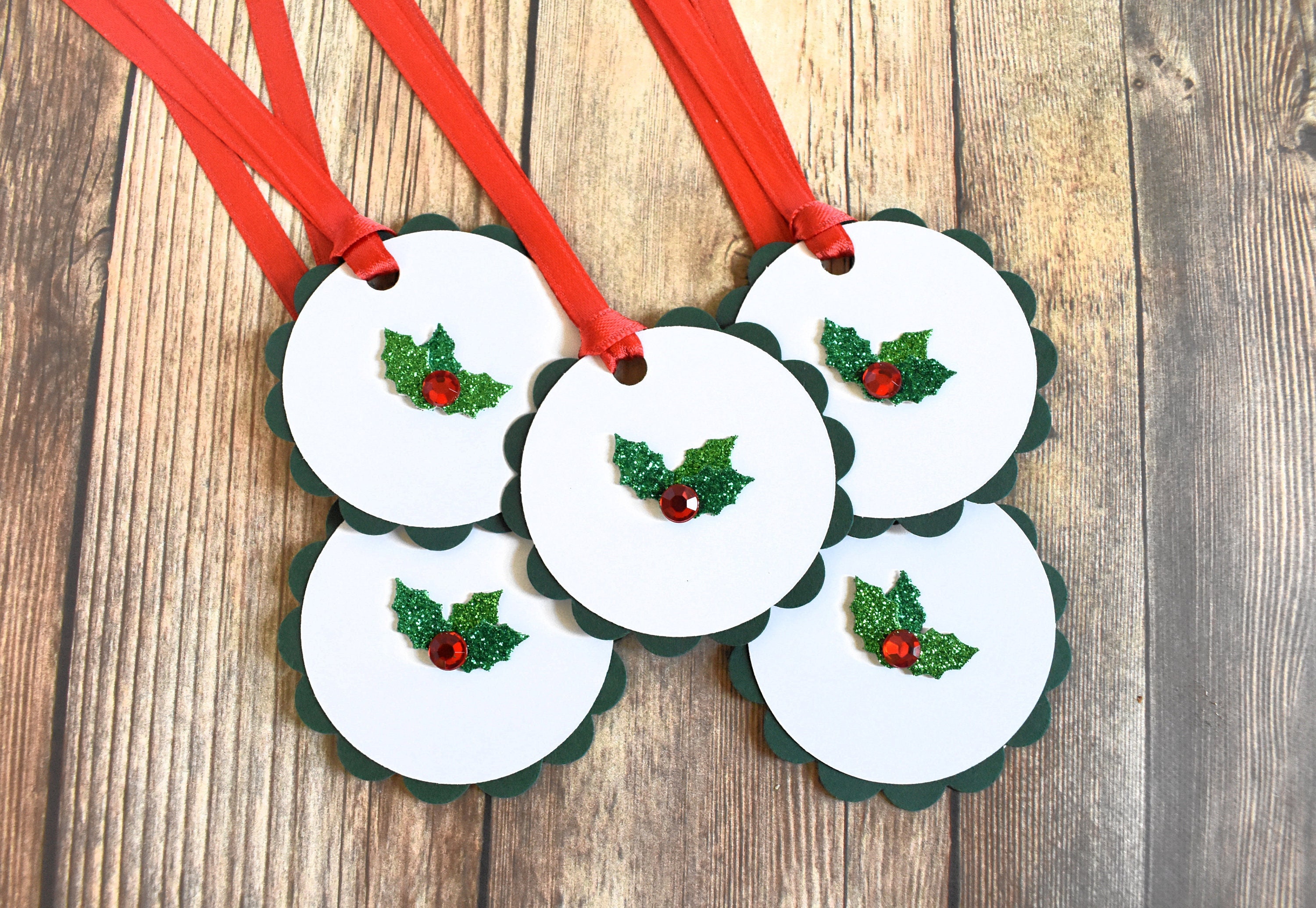 Christmas Gift Tags Holiday Gift Tag Set Christmas Favor Tags Glitter ...