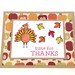 Turkey Card Happy Thanksgiving Card Fall Thank You Card - Etsy