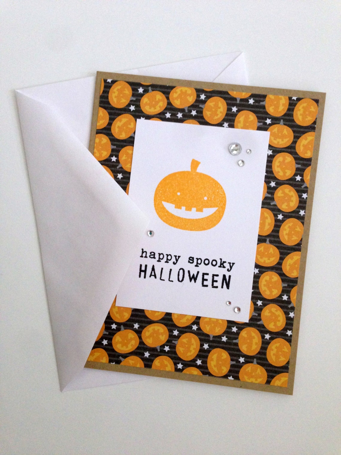 Halloween Card Set Happy Halloween Card Pumpkin Card - Etsy
